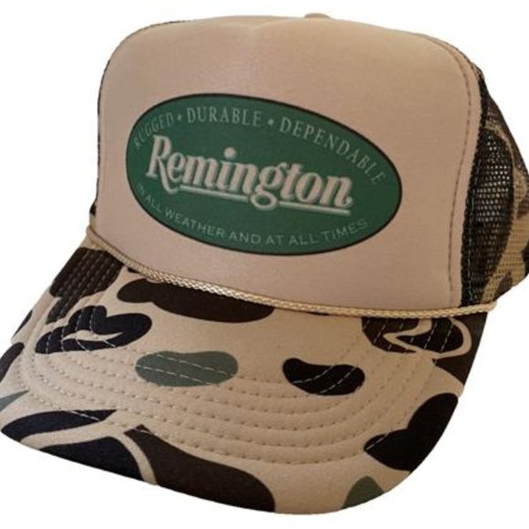 Accessories | Retro Hunting Fish Vintage Remington Guns Hat Gun Trucker ...